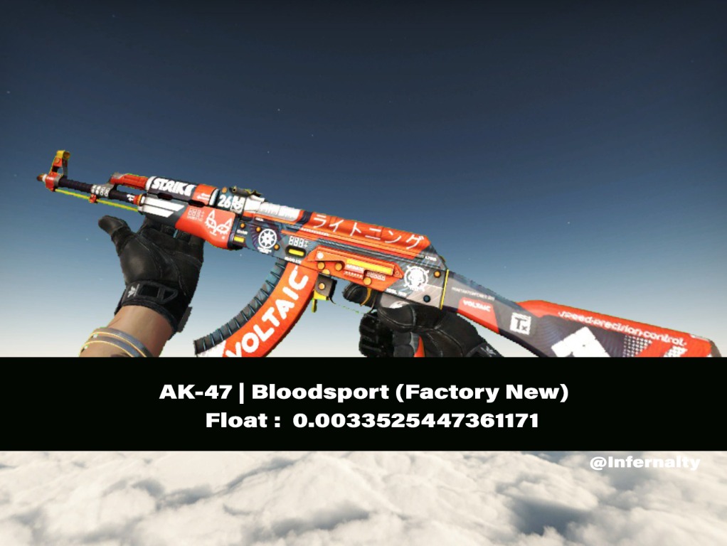 (0.003FV) AK-47 Bloodsport FN CSGO SKINS KNIVES, Video Gaming, Gaming Accessories, In-Game ...