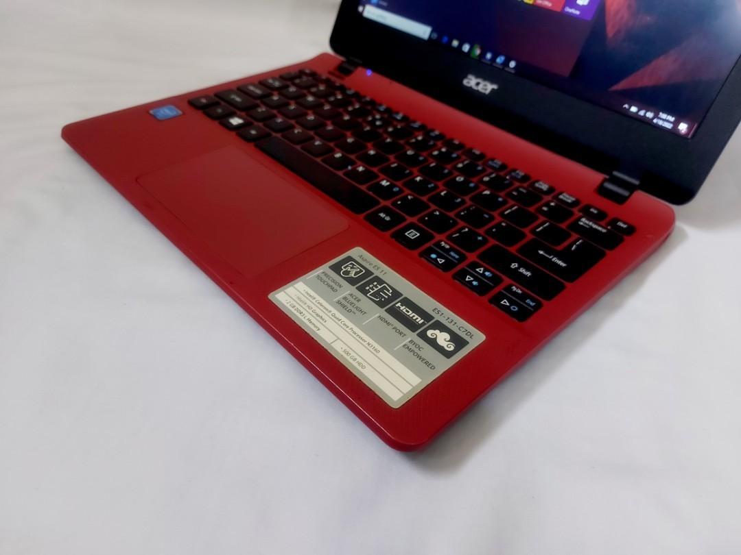Acer Aspire ES 11 Matte Red Intel Celeron N3160 6th Gen QUADCORE (4CPU ...