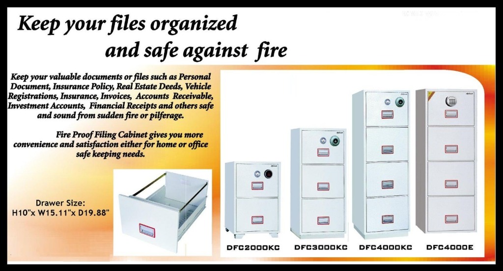 Alverstone Fire Proof Filing Cabinet Safety Vault for Storage of ...