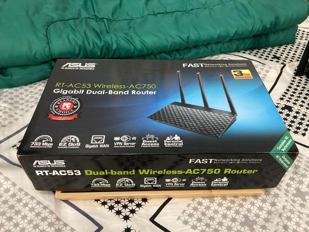 ASUS 華碩 RT-AC53 AC750 wifi Router 無線路由器, 電腦＆科技, 電腦周邊及配件, Wifi及上網相關產品 ...