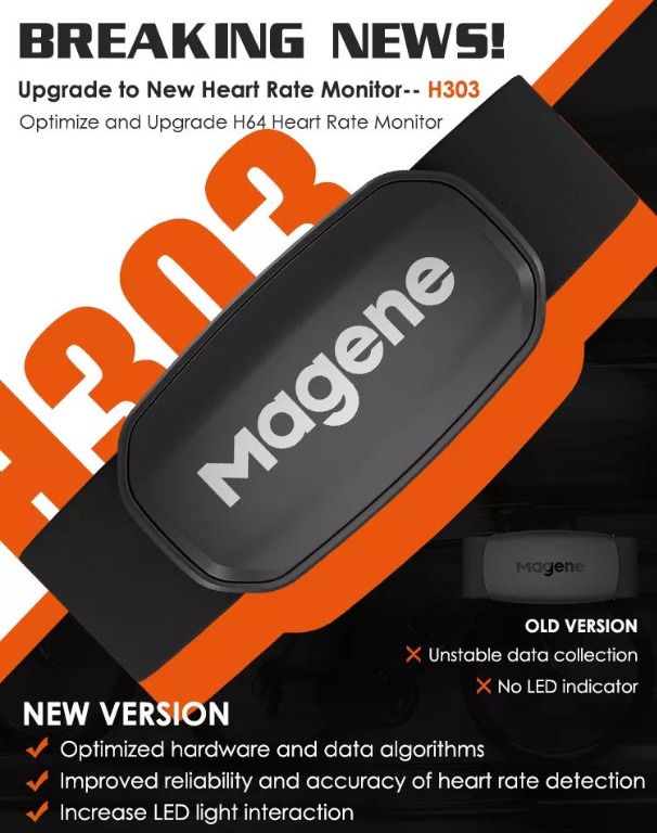[RIS] Magene Heart Rate Sensor (H303), Sports Equipment, Bicycles ...