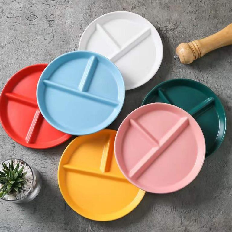 Balanced diet meal plate 3 Split plate Divided plate Breakfast Dinner ...