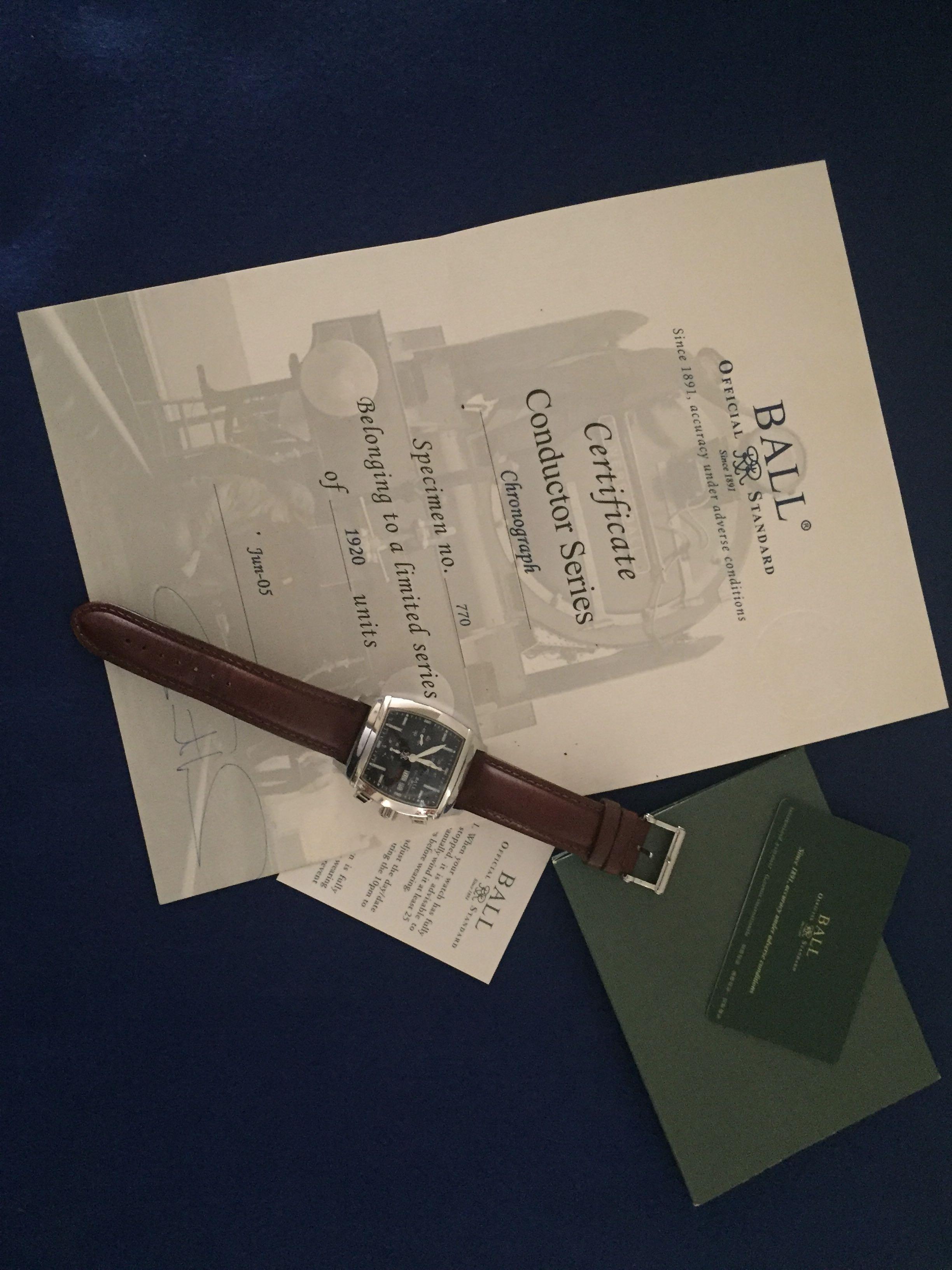 Ball “Conductor” Series Chronograph Limited Edition, Luxury, Watches on ...