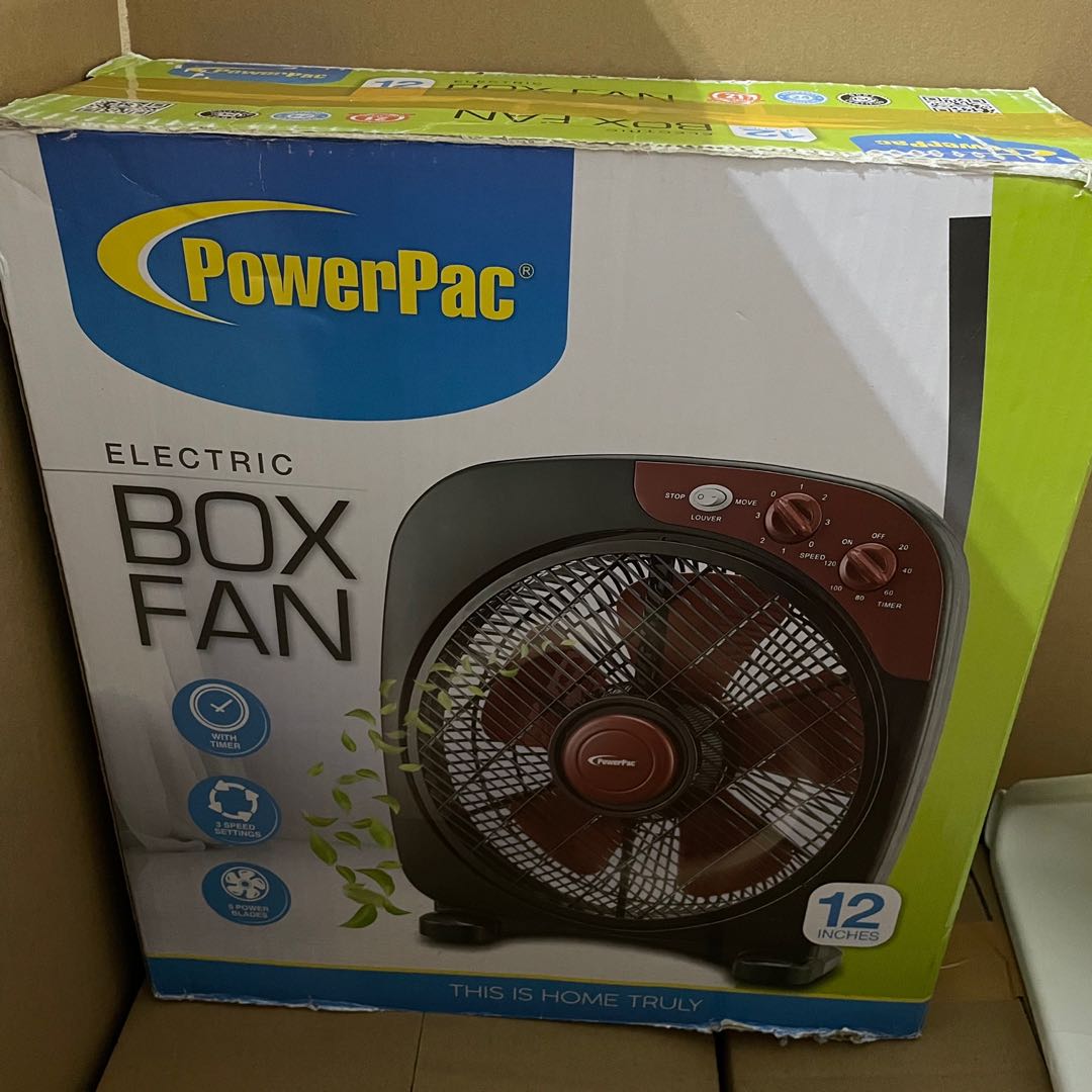 BOX FAN, Furniture & Home Living, Lighting & Fans, Fans on Carousell