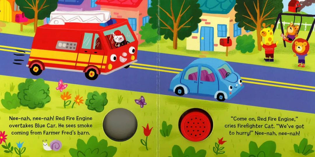 Buku Bunyi THE RED FIRE ENGINE Pemadam Kebakaran Soundbook, Buku & Alat ...