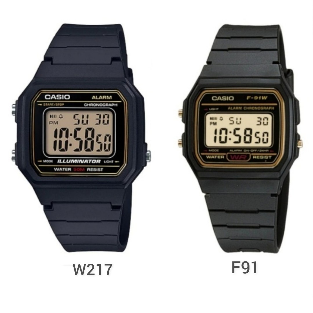 CASIO 217-H & F91 (COUPLE SET), Men's Fashion, Watches & Accessories ...