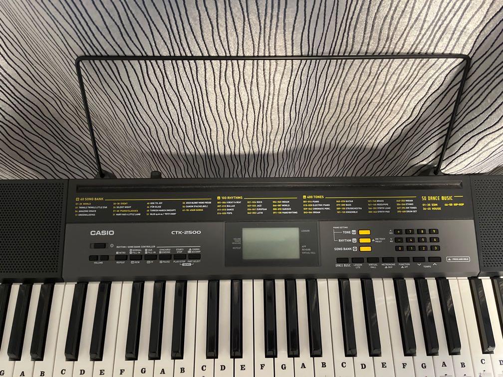 Casio Keyboard CTK-2500 with key stickers, Hobbies & Toys, Music & Media, Musical Instruments on ...