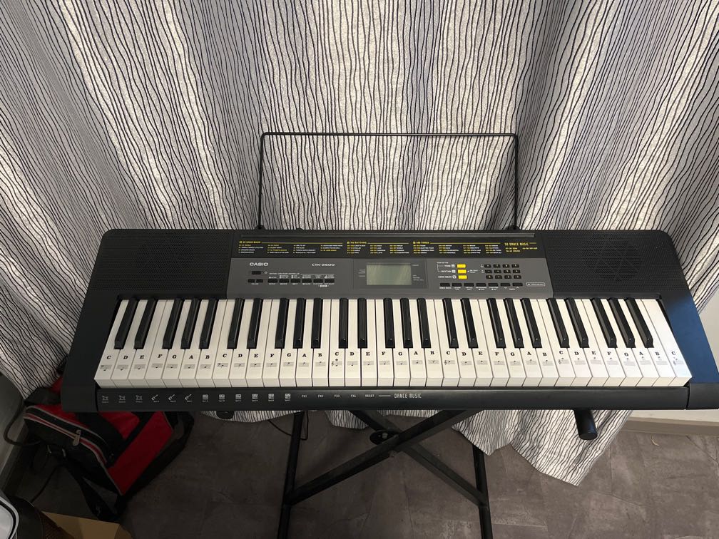 Casio Keyboard CTK-2500 with key stickers, Hobbies & Toys, Music ...