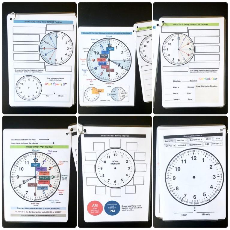 Children Learn Clock, Time, Educational Activity Clock, Primary School ...