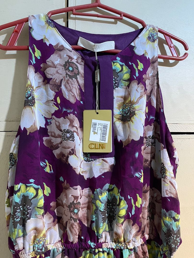 CLN long dress floral purple carmelo, Women's Fashion, Dresses & Sets ...