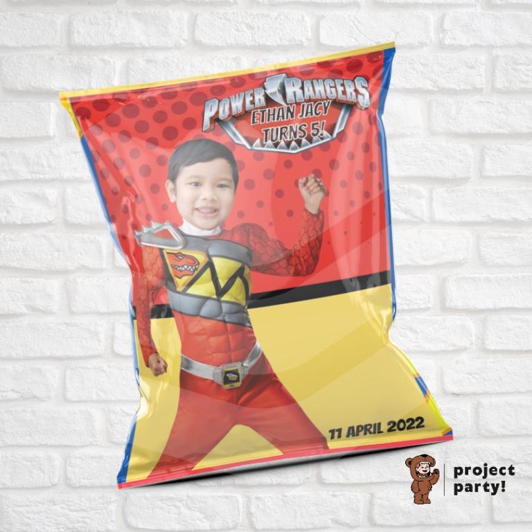 Customized Power Ranger Chip Bag | Birthday Party Favor | Goodie Bags ...
