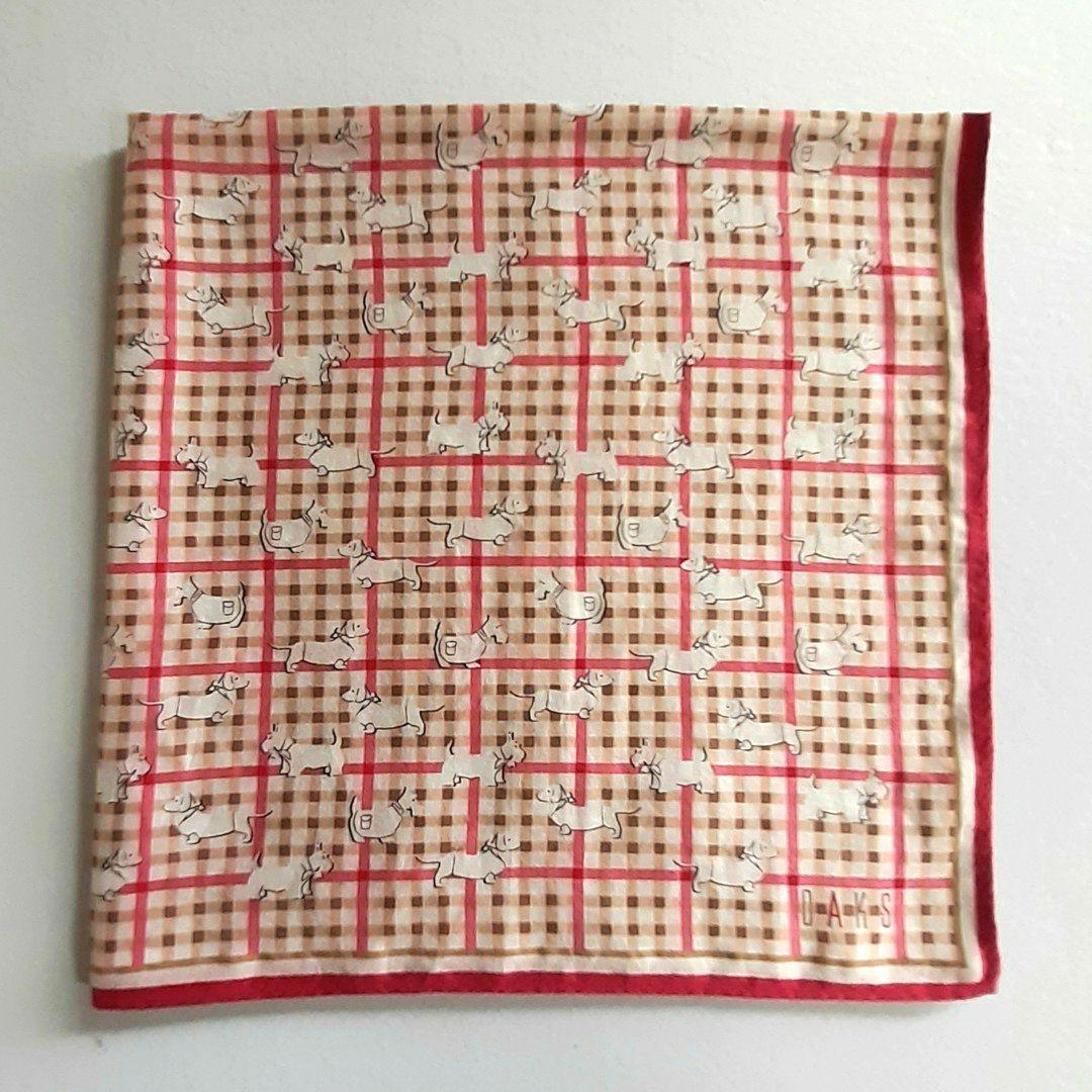 DAKS Dog Theme Handkerchief, Women's Fashion, Watches & Accessories ...