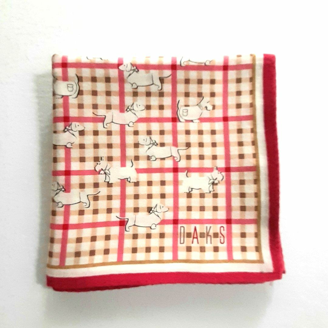 DAKS Dog Theme Handkerchief, Women's Fashion, Watches & Accessories ...