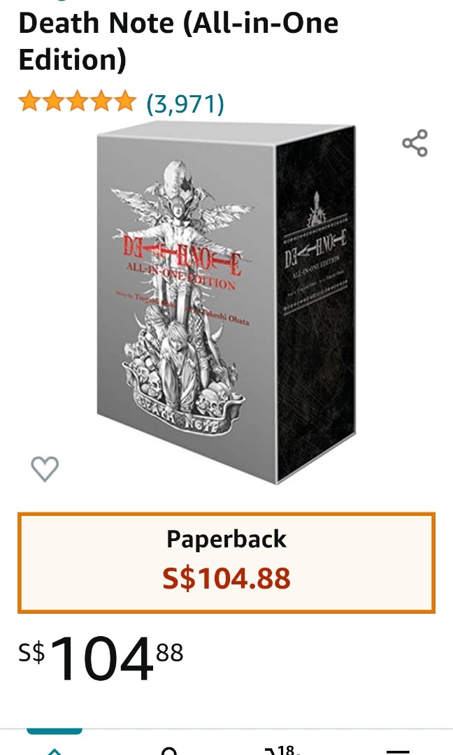 Death note All in one edition (SEALED) English manga, Hobbies & Toys ...