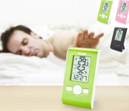 Emate Home Hotel Bathroom Temperature Sensor Electronic Digital Clock ...