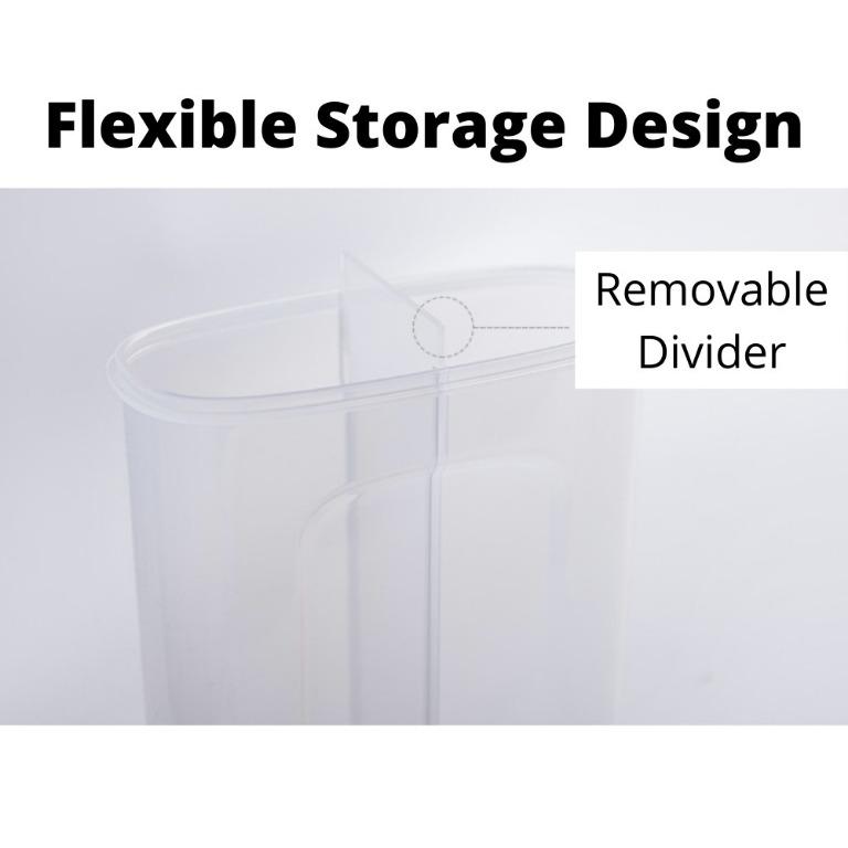 FOOD STORAGE CONTAINERS DRY FOOD WITH DUAL OPENING INTERCHANGEABLE LID ...