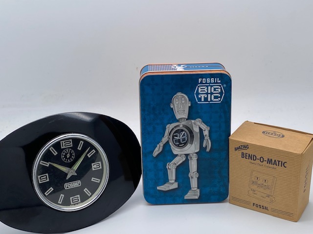 Fossil Watch Store Advertising Display Robot Figure Vintage Alarm Clock ...