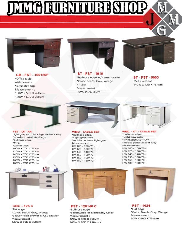 freestanding office table with fixed drawer + office partition ...