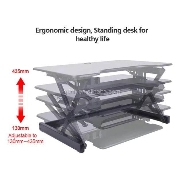 Heavy Duty Aluminum Sit Stand Computer Desk, Furniture & Home Living ...