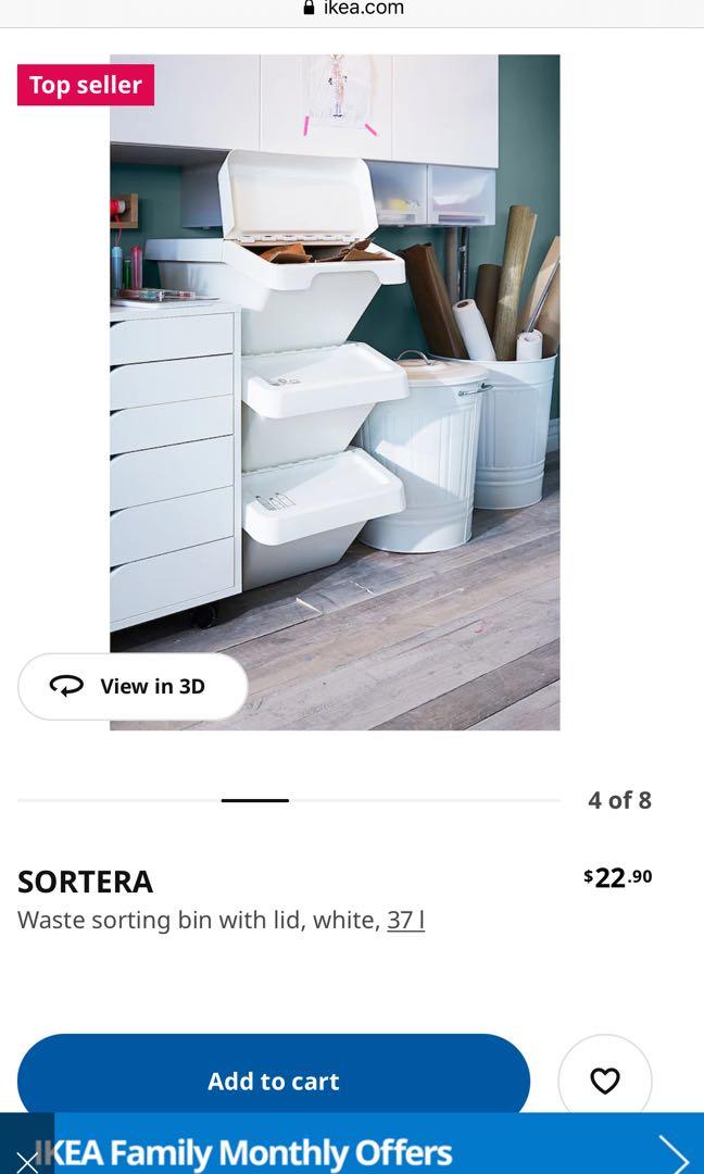 IKEA sortera storage box basket container, Furniture & Home Living ...