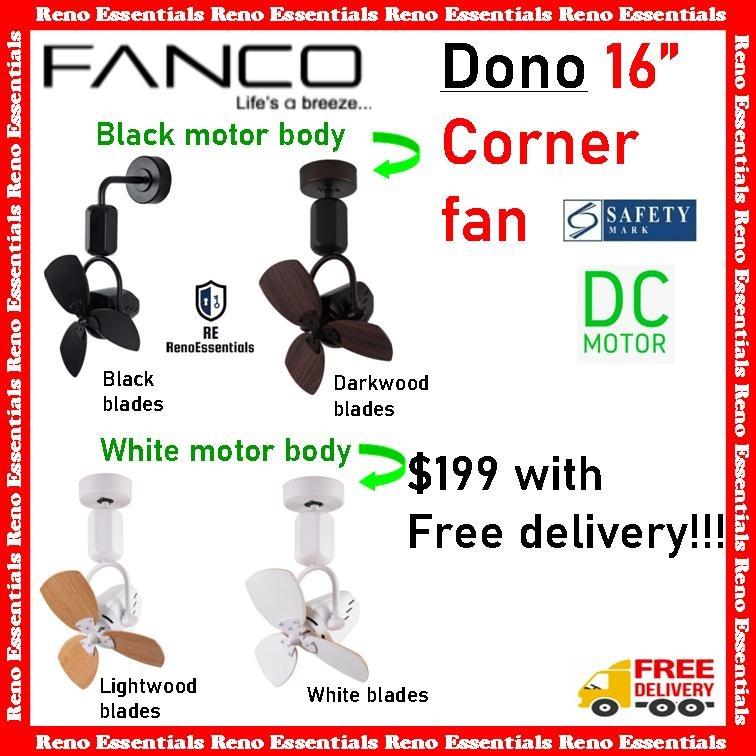 Latest Fanco Corner Fan / Wall hung Fan / DC Ceiling fan ...