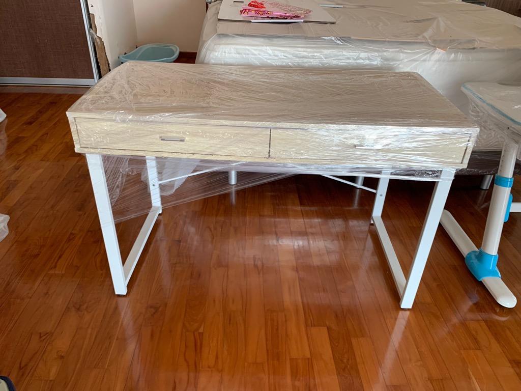 Light wooden study table, Furniture & Home Living, Furniture, Tables ...