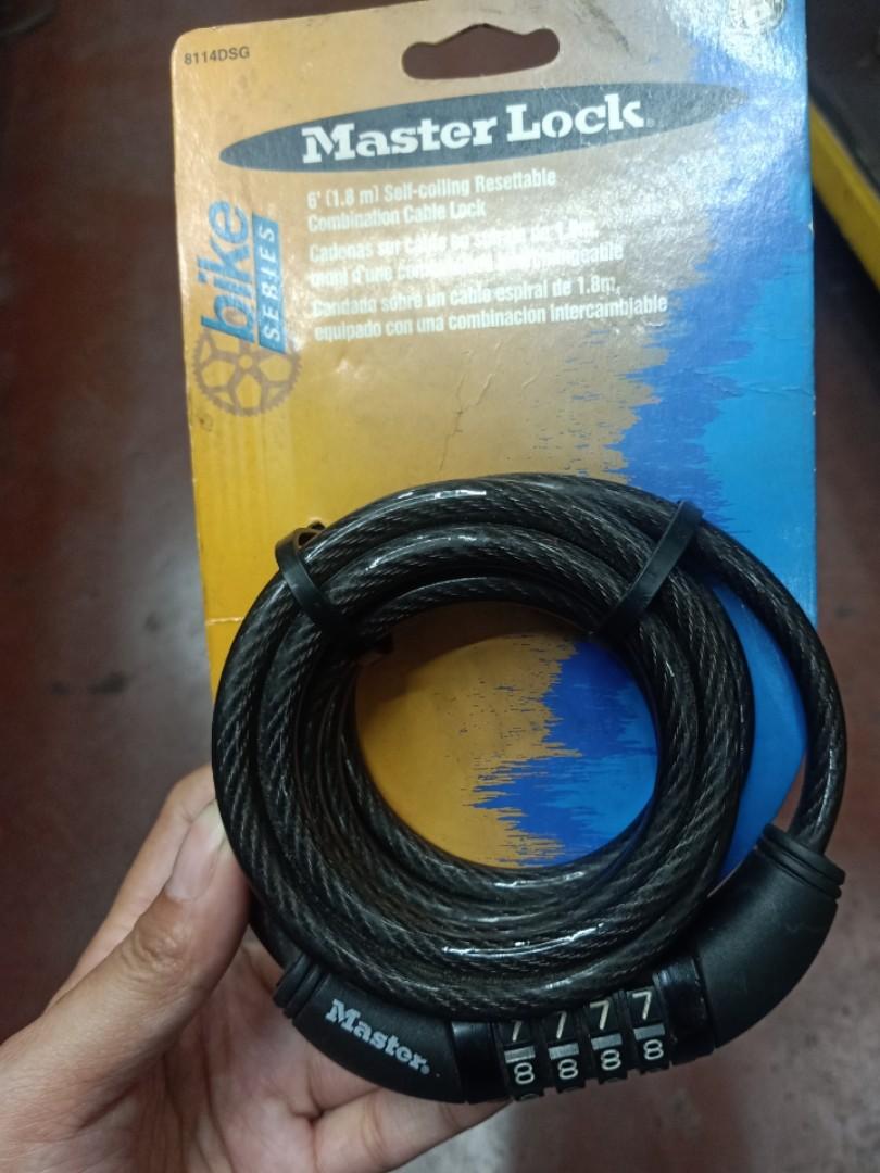 Master Bike Lock Resettable Combination #8114D, Sports Equipment ...
