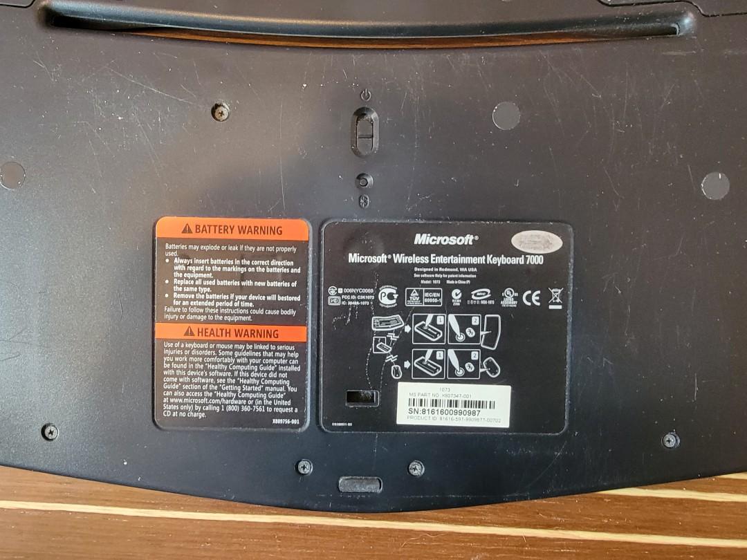 Microsoft Wireless Entertainment Keyboard 7000, 電腦＆科技, 電腦周邊及配件, 電腦鍵盤及相關 ...