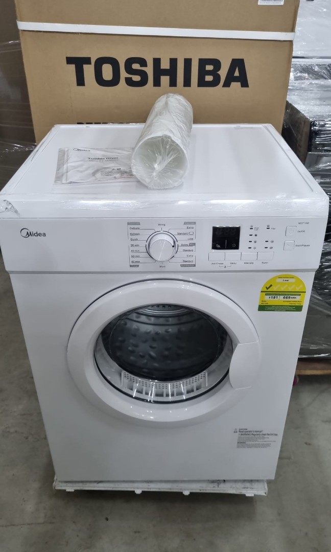 MIDEA 7KG AIR VENTED DRYER - DISPLAY SET, TV & Home Appliances, Washing ...