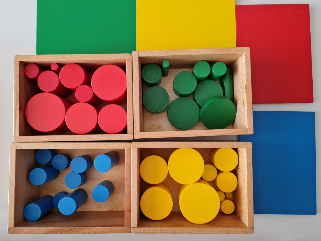 Montessori Knobless Cylinders, Babies & Kids, Infant Playtime on Carousell