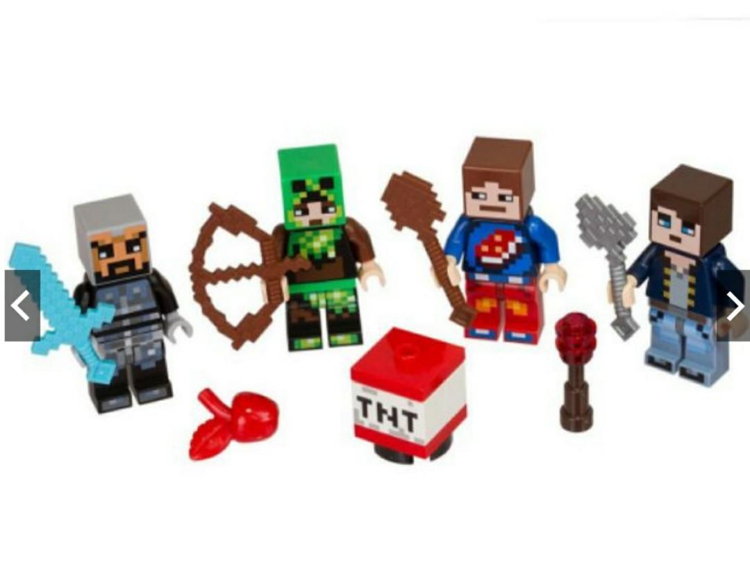 New Lego Minecraft Skin Pack 1 & 2 Minifigures 853609 853610, Hobbies ...
