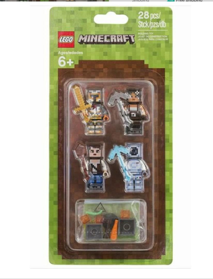 New Lego Minecraft Skin Pack 1 & 2 Minifigures 853609 853610, Hobbies ...