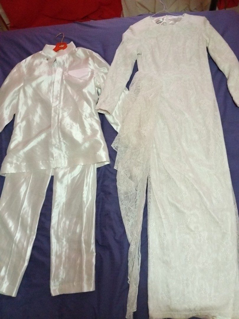 Nikah set, Women's Fashion, Muslimah Fashion, Baju Kurung & sets on ...