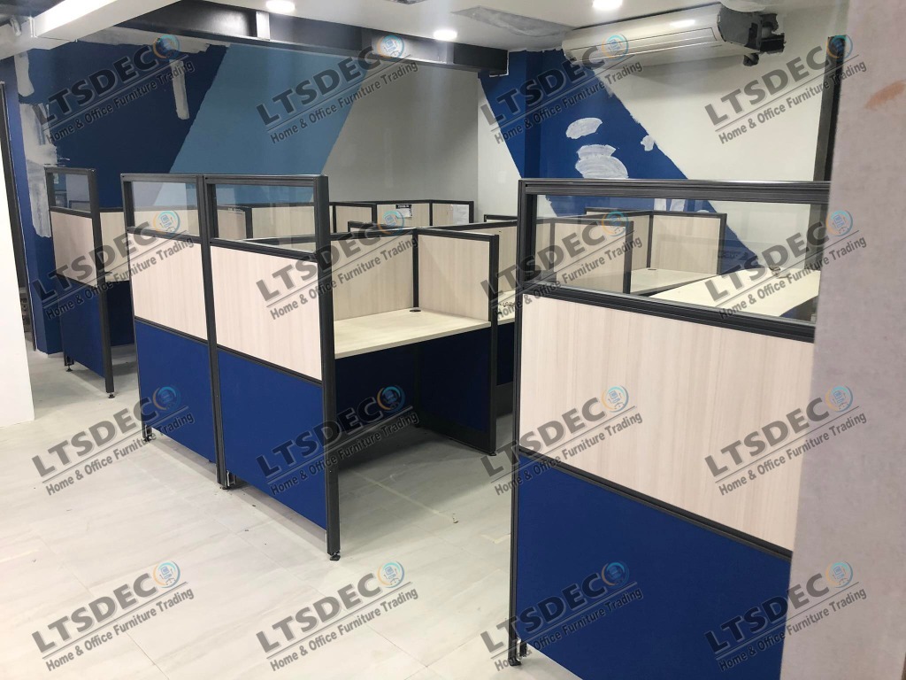OFFICE PARTITION CALL CENTER TABLE WORKSTATION WITH GLASS FURNITURE ...