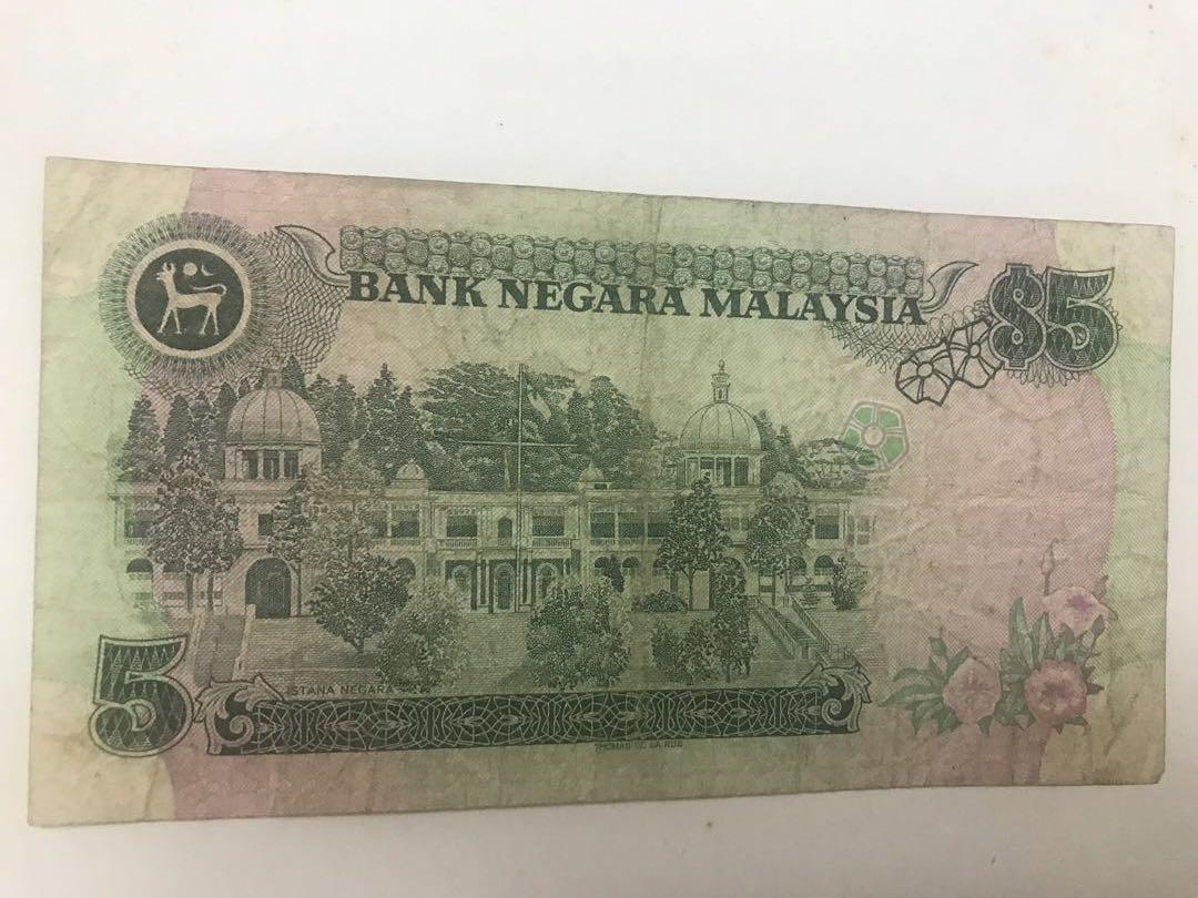 Old note (ringgit malaysia) crossline on behind, Hobbies & Toys ...
