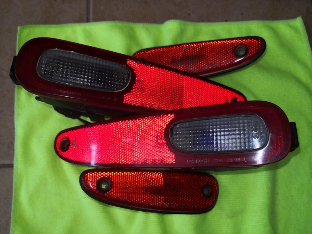 Original Japan Mazda RX7 FD3S Rear Bumper Reflector Complete Set, Auto ...