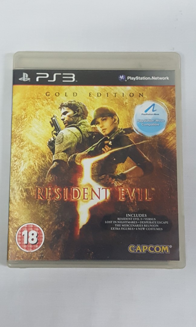 PlayStation 3 PS3 Gold Edition Resident Evil 5, Video Gaming, Video ...
