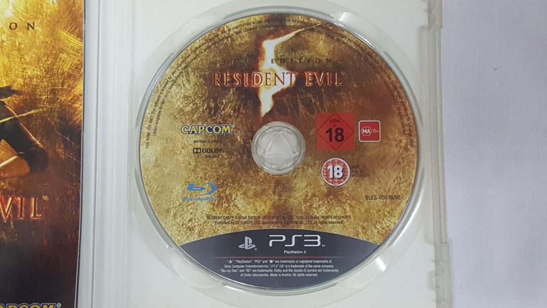 PlayStation 3 PS3 Gold Edition Resident Evil 5, Video Gaming, Video ...