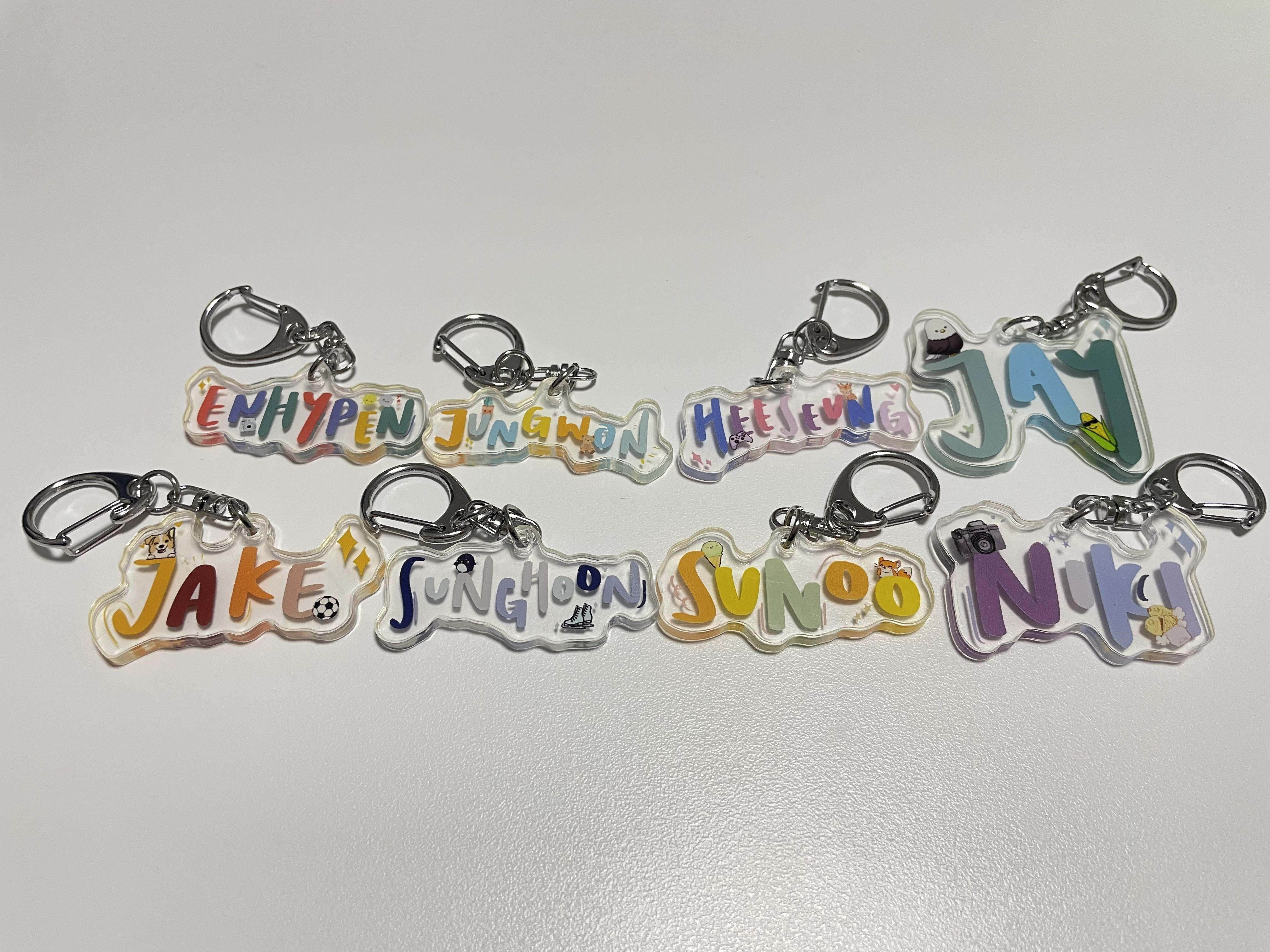 [PO] enhypen fanmade keychains, Hobbies & Toys, Memorabilia ...