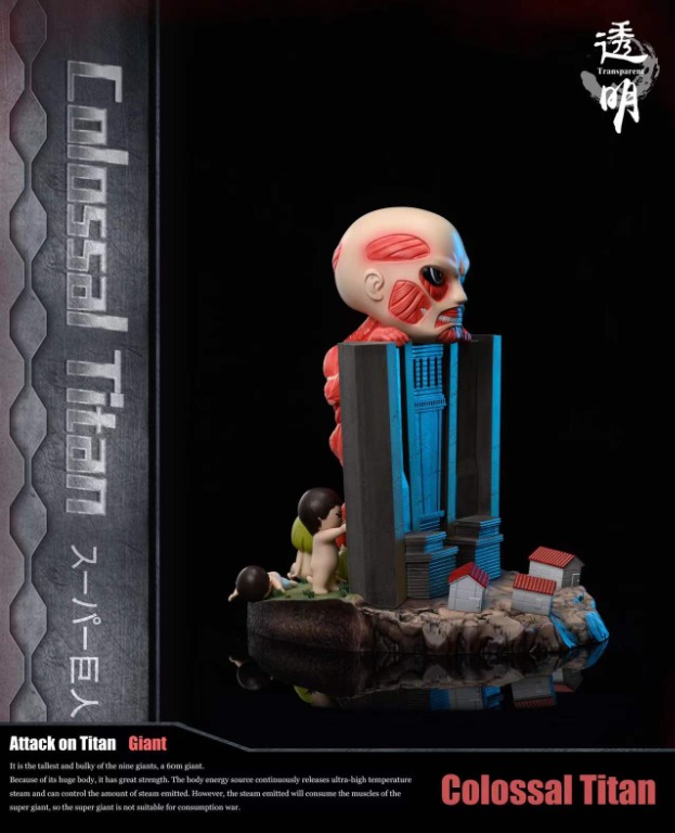 【PO】Attack on Titan Transparent Studio Colossal Titan WCF Figure Statue ...
