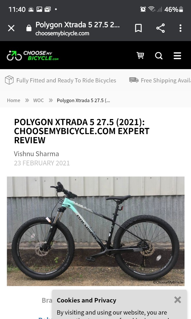 polygon xtrada 5 2021 m size 27.5, Sports Equipment, Bicycles & Parts, Bicycles on Carousell