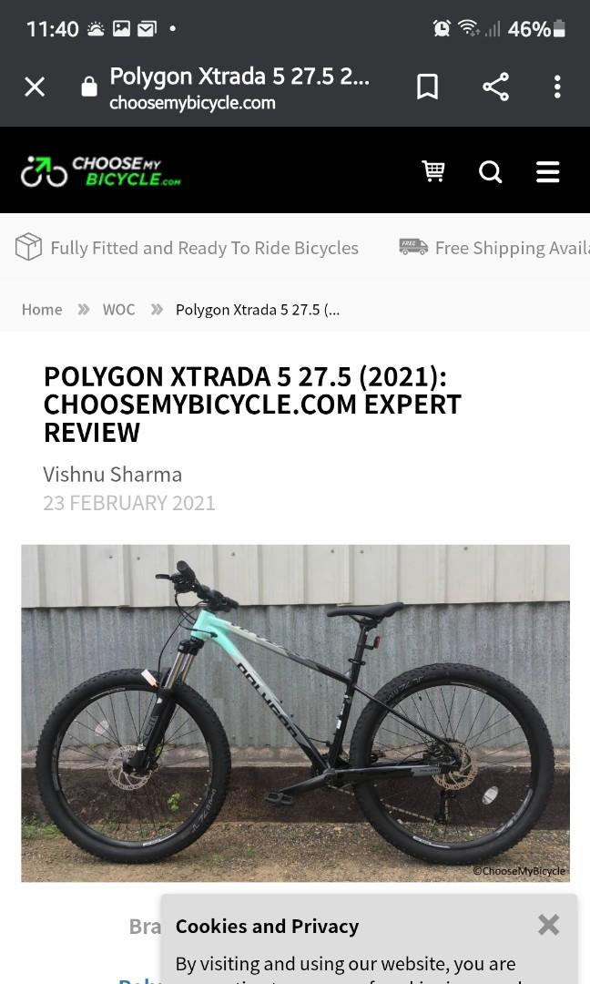 polygon xtrada 5 2021 m size 27.5, Sports Equipment, Bicycles & Parts, Bicycles on Carousell