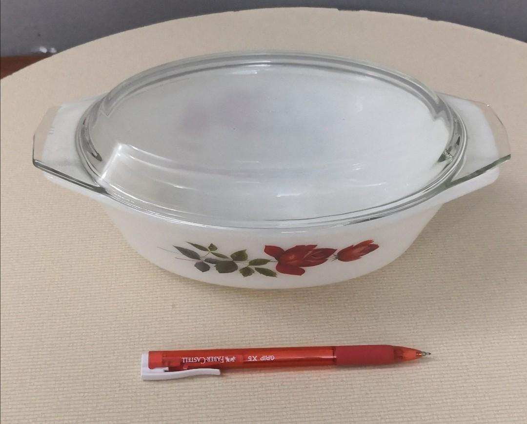 Pyrex june rose oval bowl 9 inches, Furniture & Home Living ...