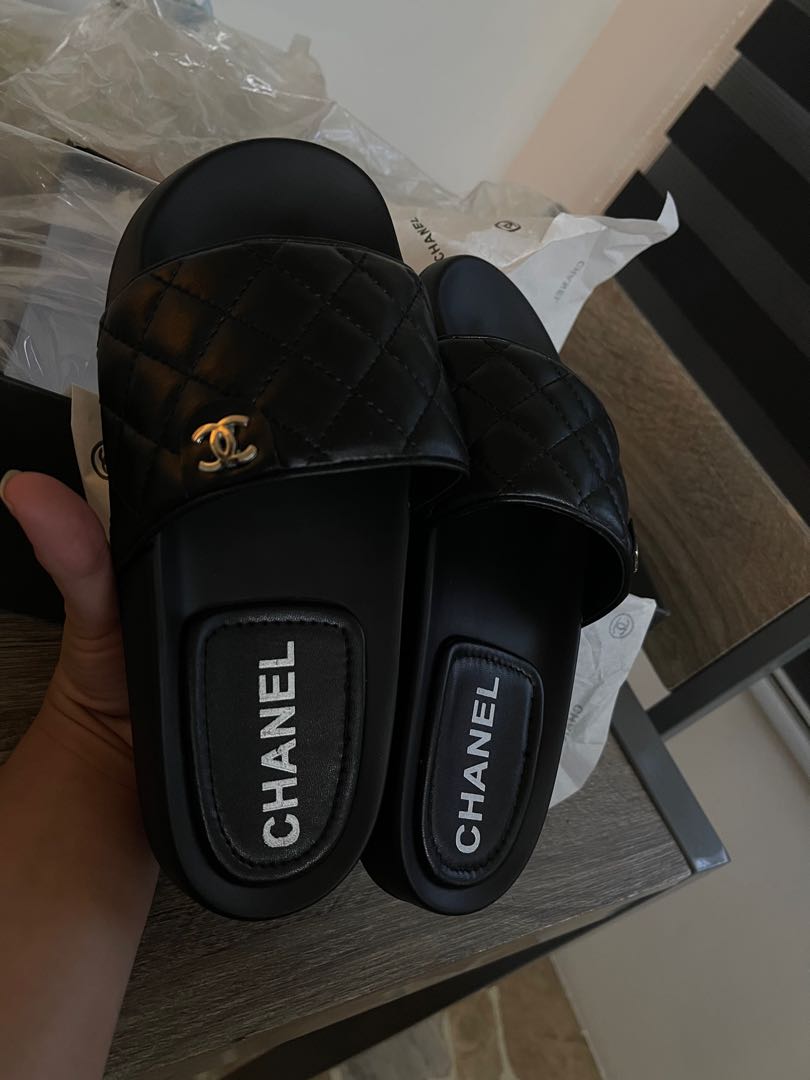 rare chanel slides, Luxury, Sneakers & Footwear on Carousell