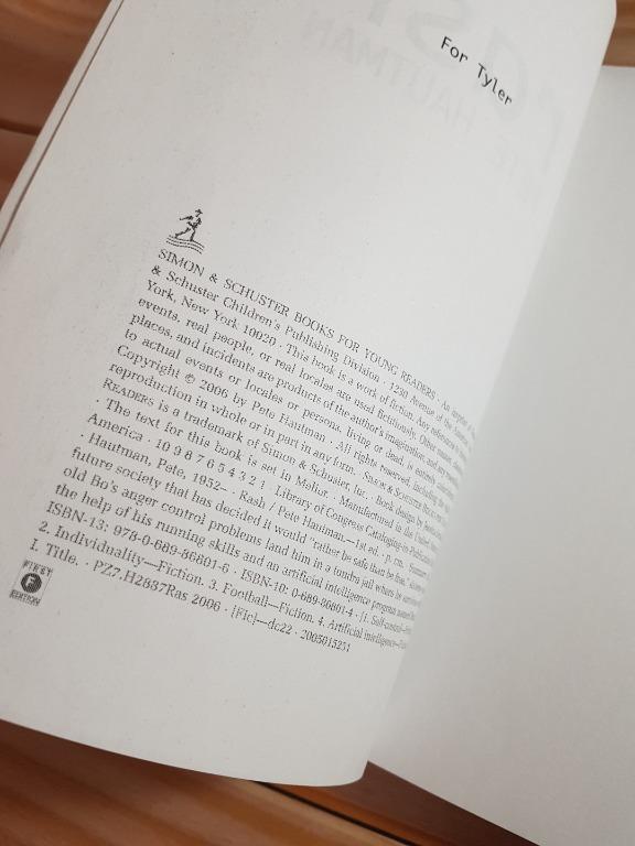 Rash by Pete Hautman (First Edition), Hobbies & Toys, Books & Magazines ...
