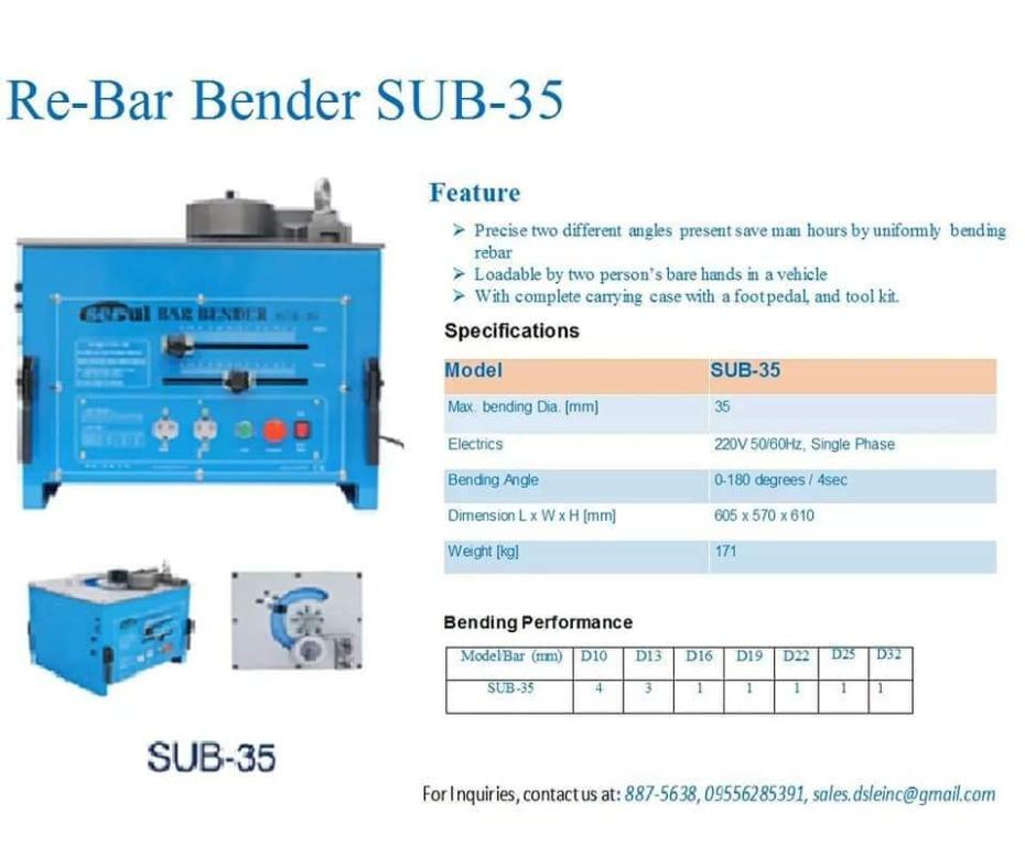 REbar bender or Bar bender and cutter made in korea direct importer ...
