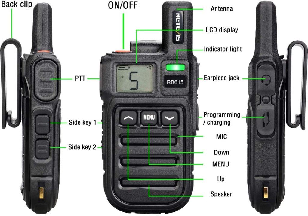 Retevis Rb615 Pmr Frs Mini Walkie Talkie Pmr446 Ptt, 45% OFF