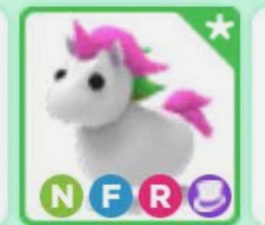 Roblox adopt me Neon fly ride unicorn /NFR unicorn. Mega fly ride frost ...