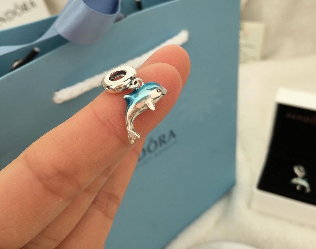 ‼️SALE‼️ AUTHENTIC PANDORA BLUE DOLPHIN CHARM, Women's Fashion, Jewelry ...