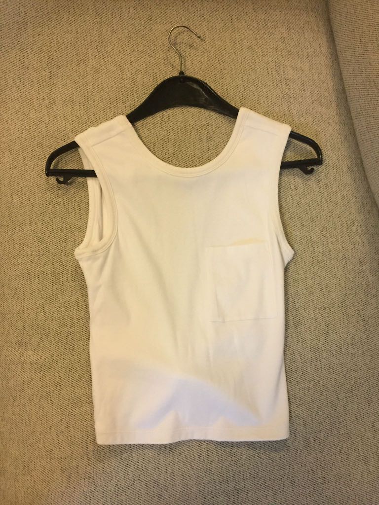 Sexy back white top, Women's Fashion, Tops, Sleeveless on Carousell
